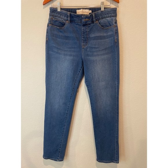 Soft Surroundings | Jeans | Soft Surroundings Med Wash Elasticbutton ...